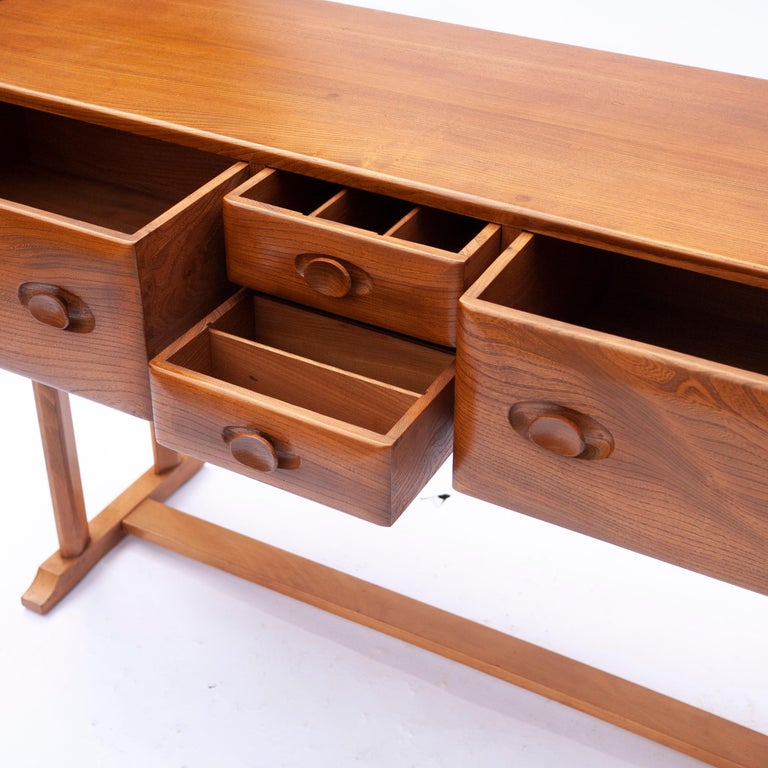 Vintage Beech and Elm Console Table by Ercol, 1960s For Sale at 1stDibs