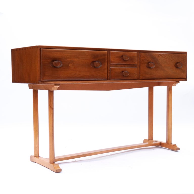 Vintage Beech and Elm Console Table by Ercol, 1960s For Sale at 1stDibs