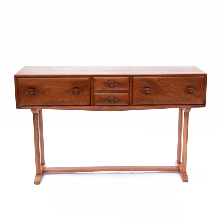 Vintage Beech and Elm Console Table by Ercol, 1960s For Sale at 1stDibs