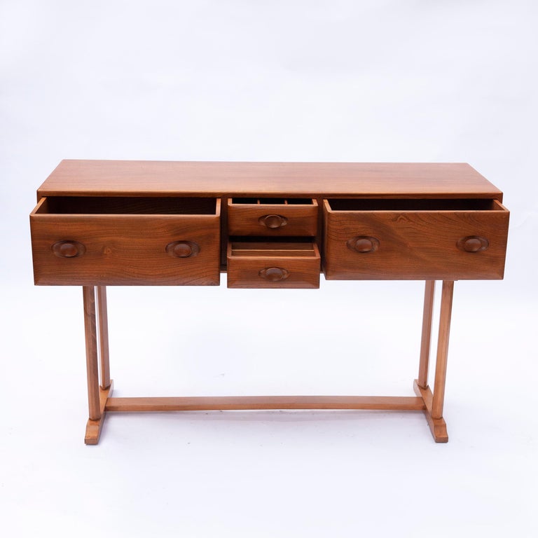 Vintage Beech and Elm Console Table by Ercol, 1960s For Sale at 1stDibs