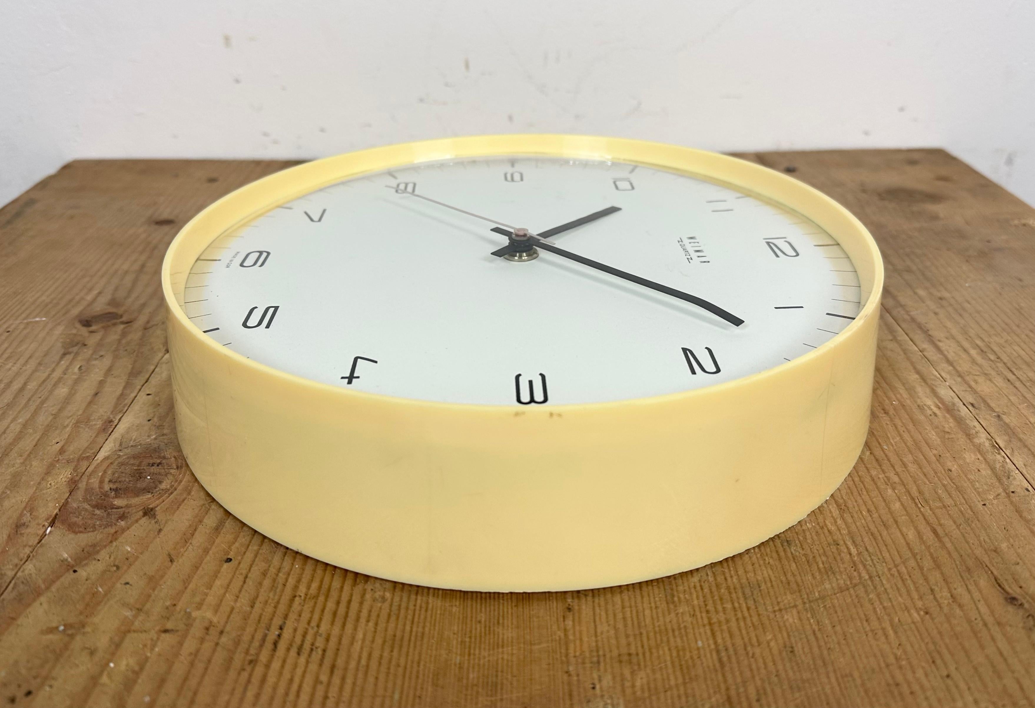 Vintage Beige Bakelite Wall Clock from Weimar, 1970s at 1stDibs ...