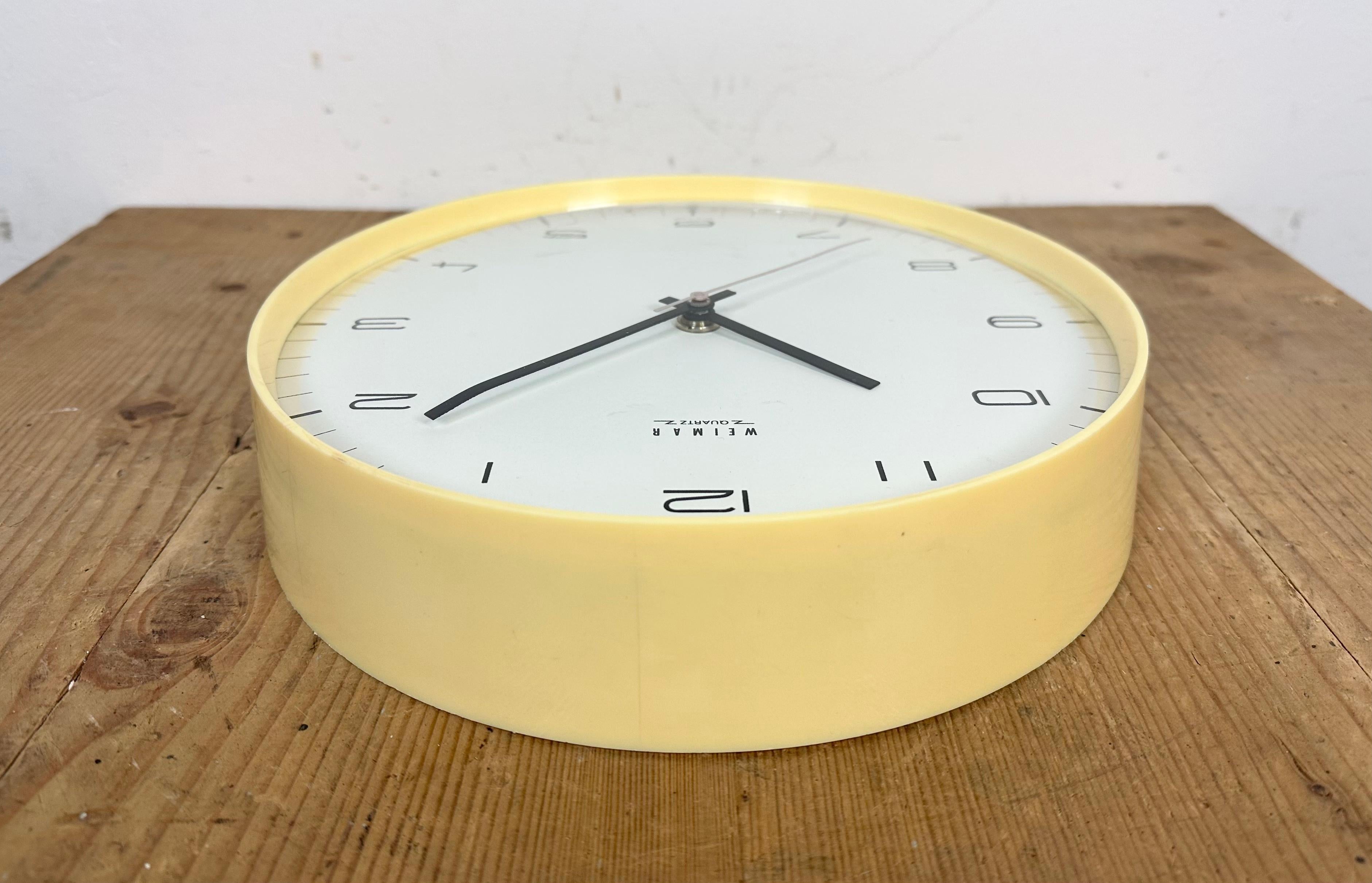 Vintage Beige Bakelite Wall Clock from Weimar, 1970s at 1stDibs ...