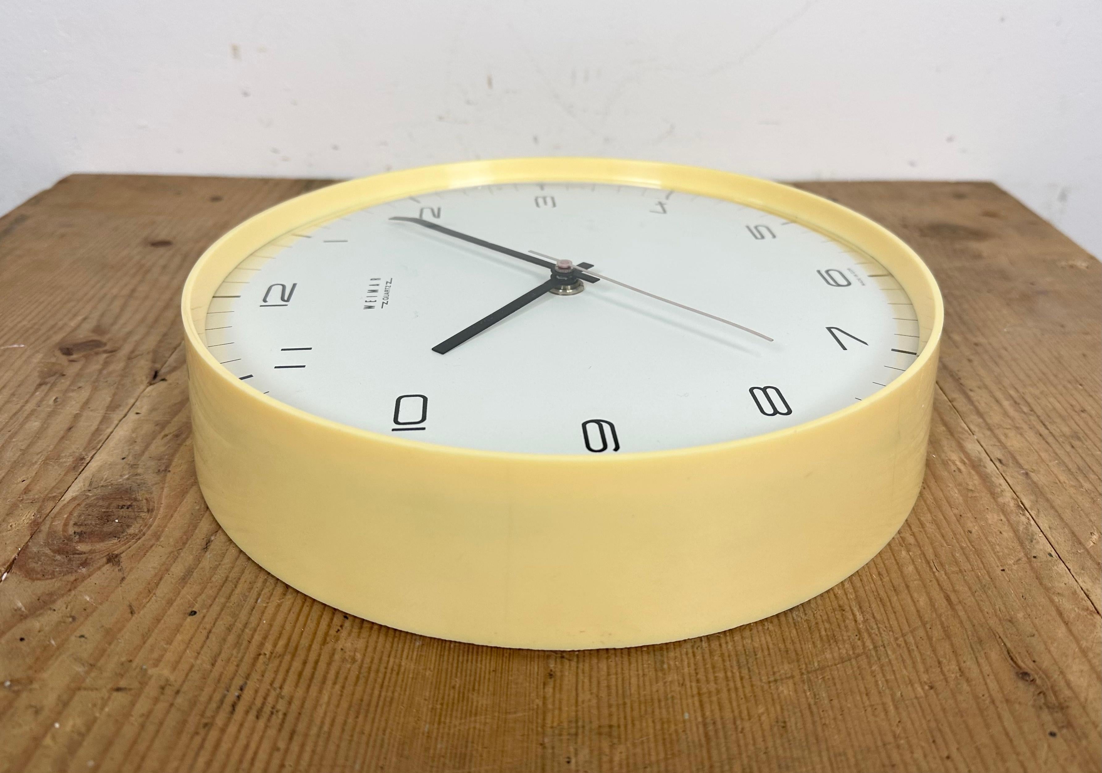 Vintage Beige Bakelite Wall Clock from Weimar, 1970s at 1stDibs ...