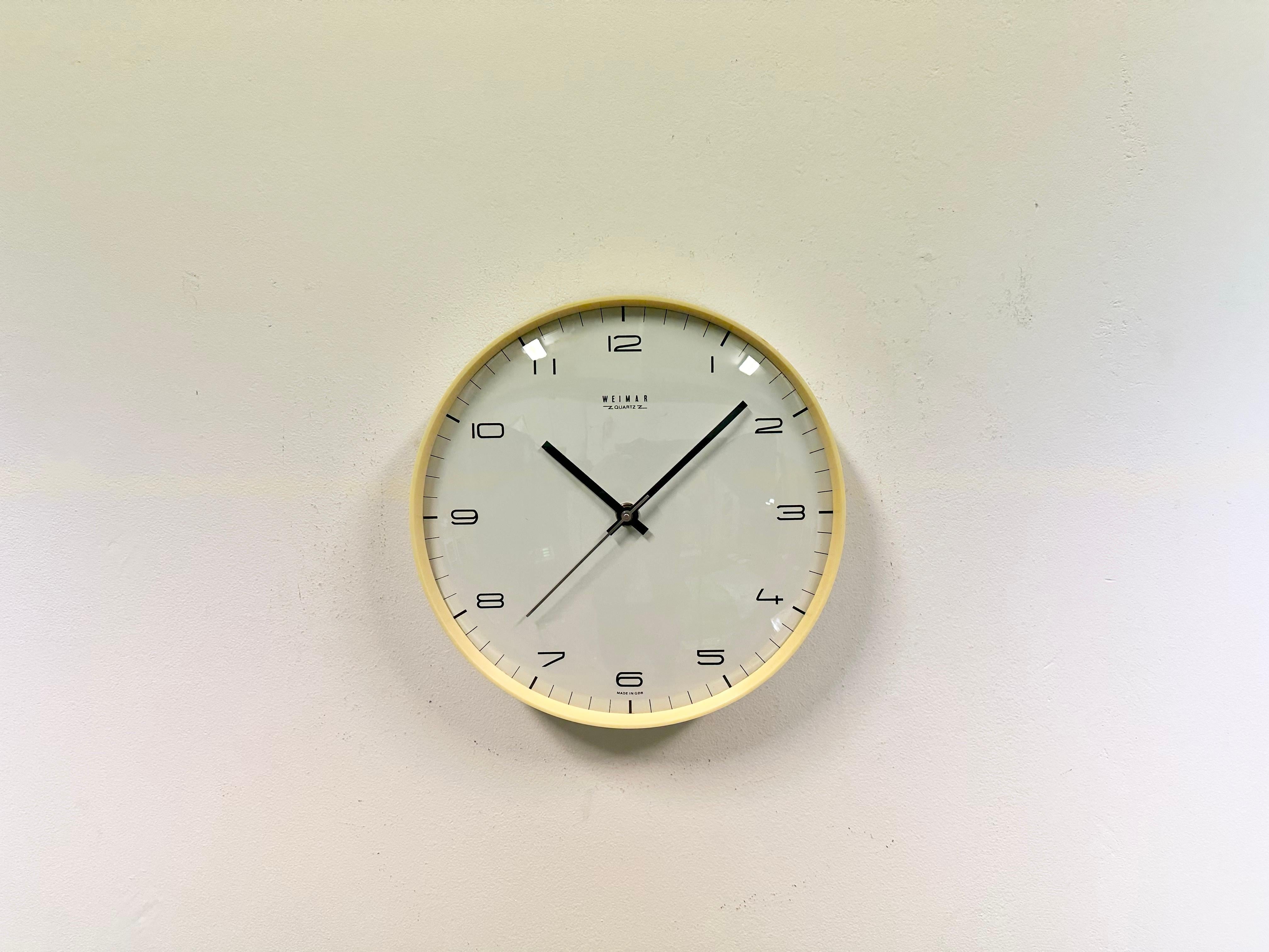 Vintage Beige Bakelite Wall Clock from Weimar, 1970s at 1stDibs ...