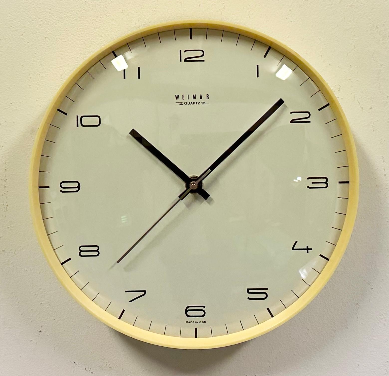Vintage Beige Bakelite Wall Clock from Weimar, 1970s at 1stDibs ...