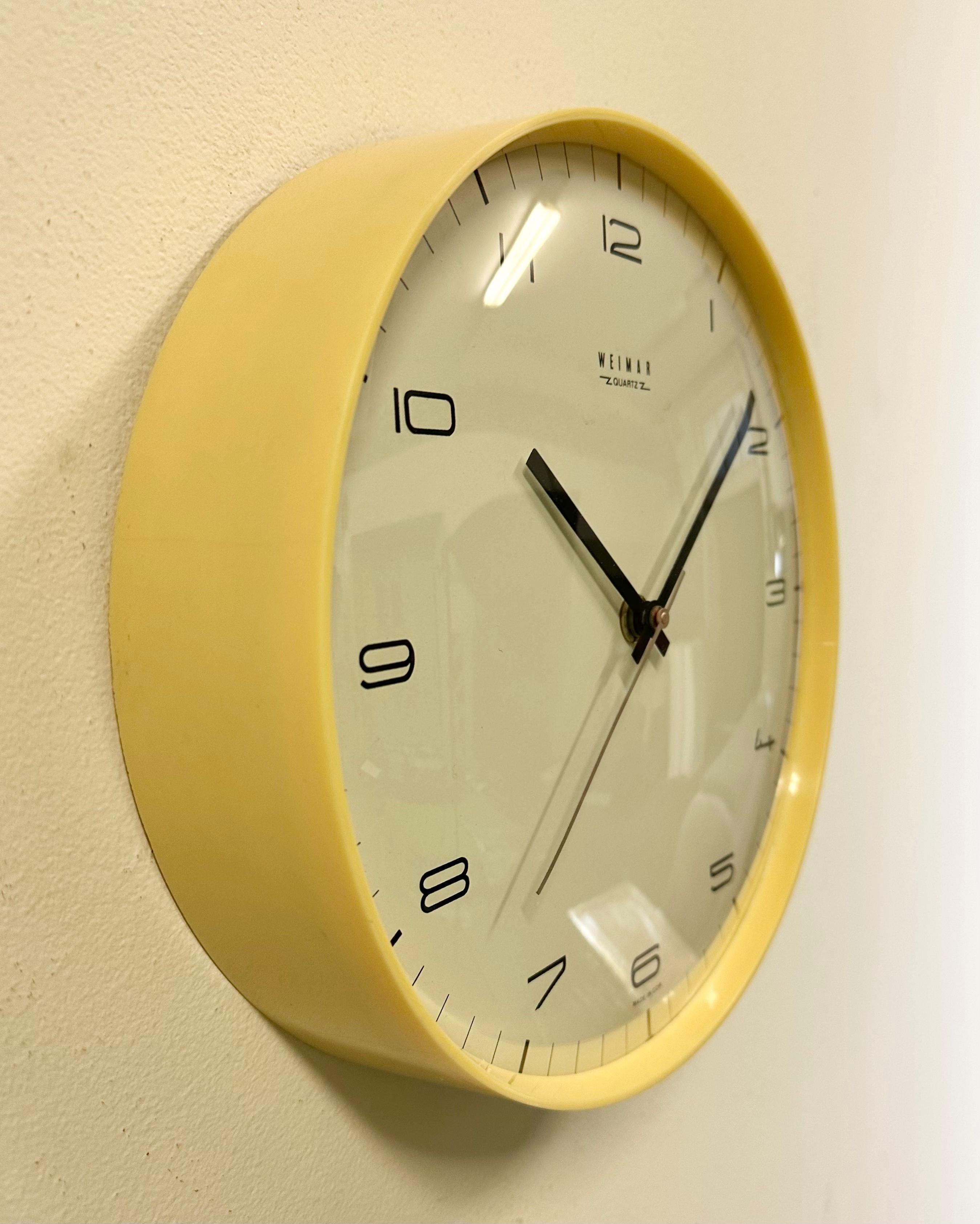 Vintage Beige Bakelite Wall Clock from Weimar, 1970s at 1stDibs ...