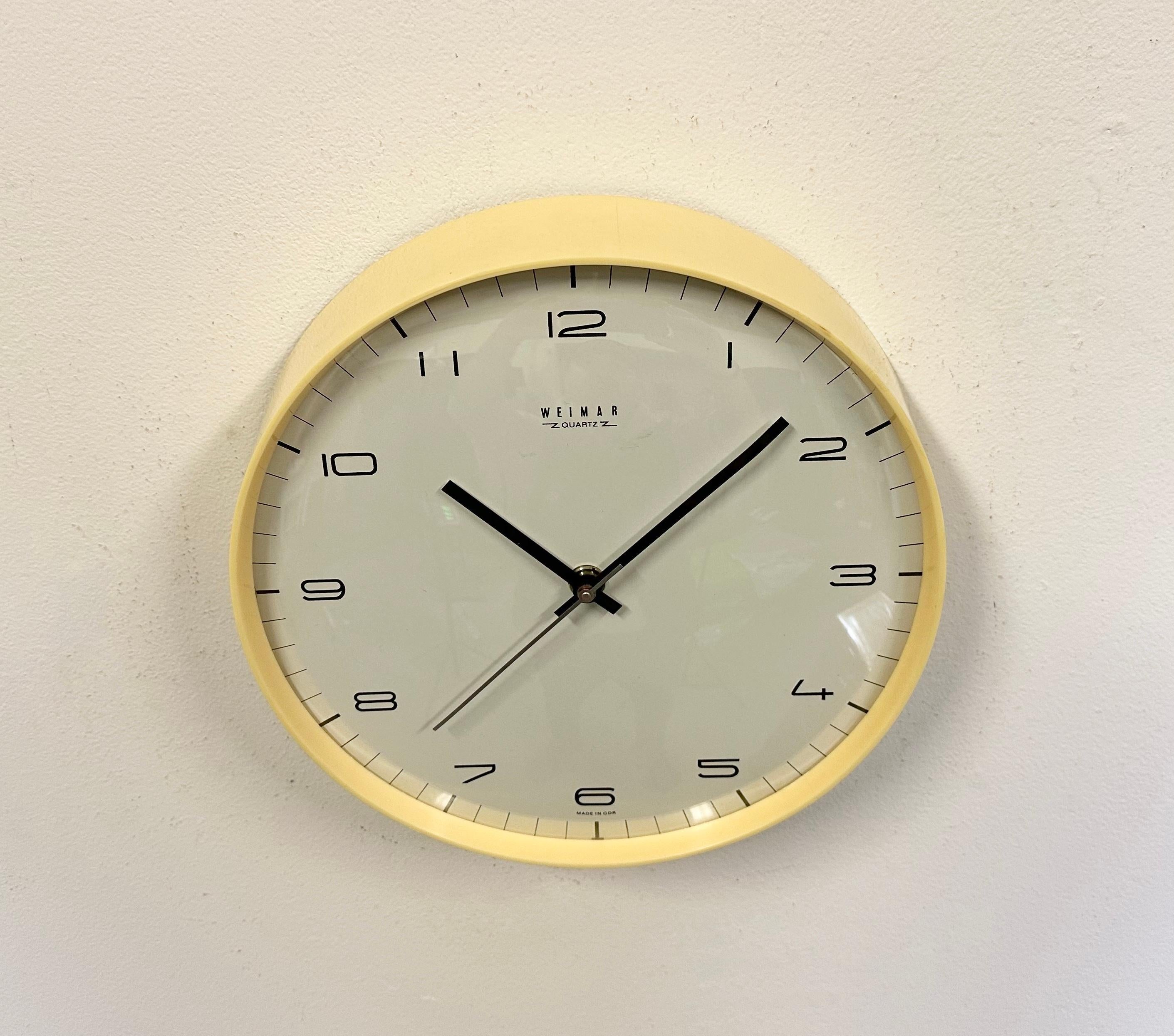 Vintage Beige Bakelite Wall Clock from Weimar, 1970s at 1stDibs ...