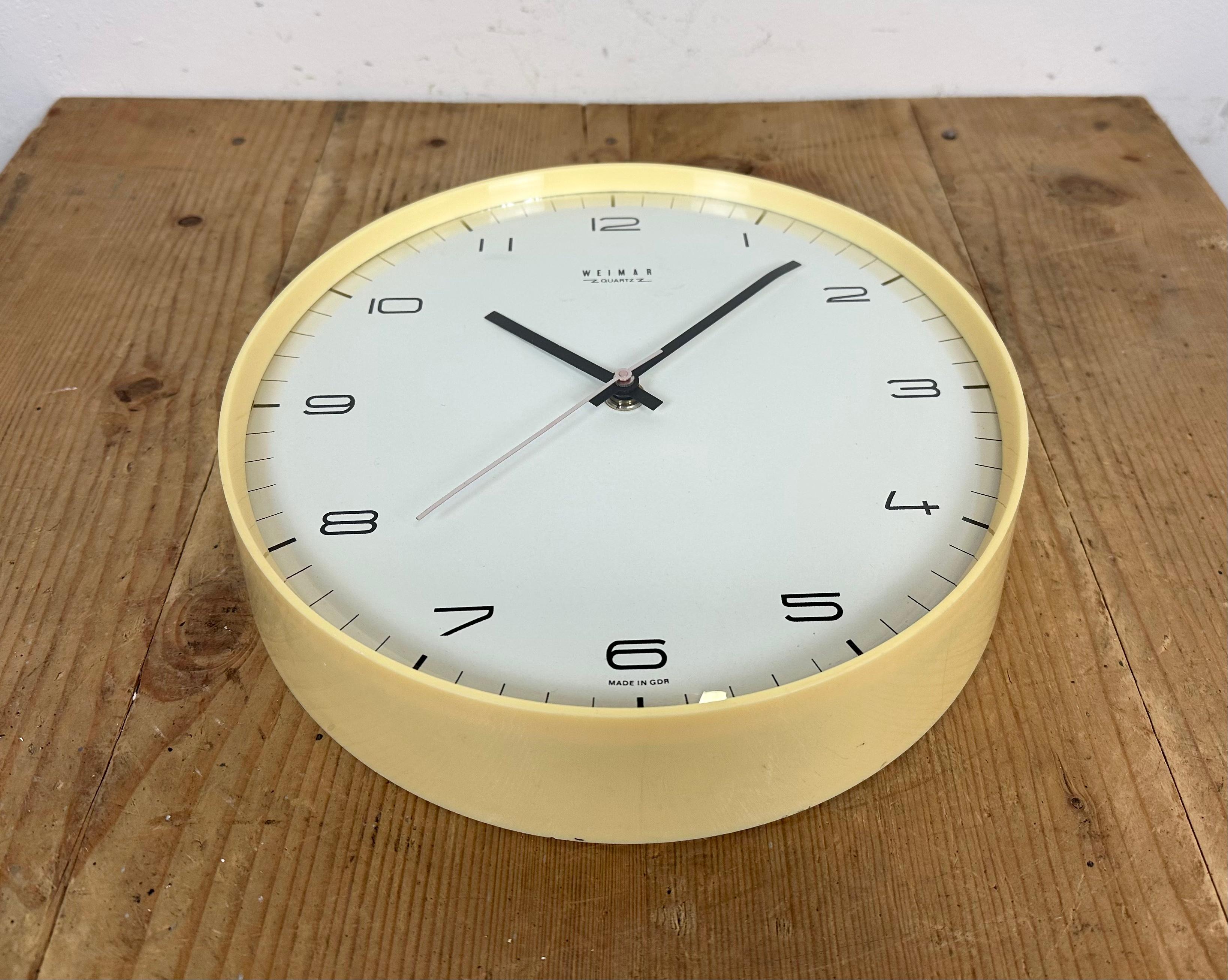 Vintage Beige Bakelite Wall Clock from Weimar, 1970s at 1stDibs ...