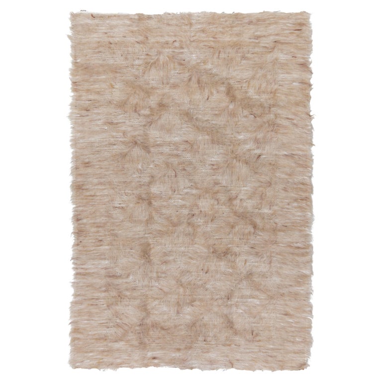 Vintage Beige Mohair Rug For Sale at 1stDibs