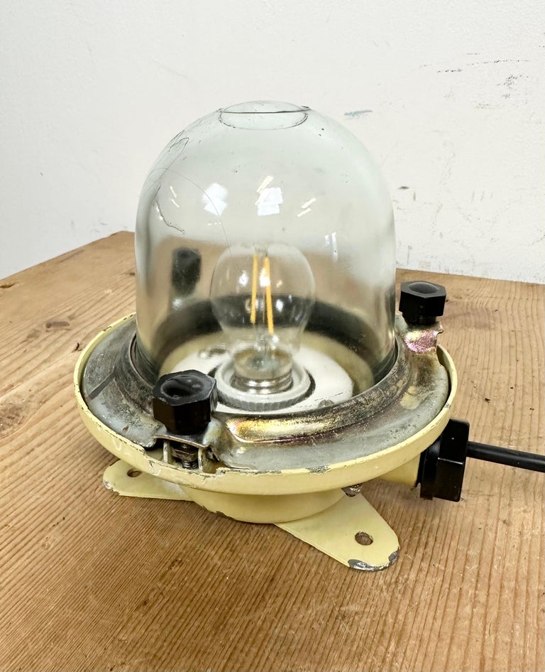 Vintage Beige Soviet Ship Ceiling or Wall Light, 1960s For Sale at 1stDibs
