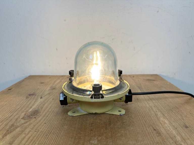 Vintage Beige Soviet Ship Ceiling or Wall Light, 1960s For Sale at 1stDibs