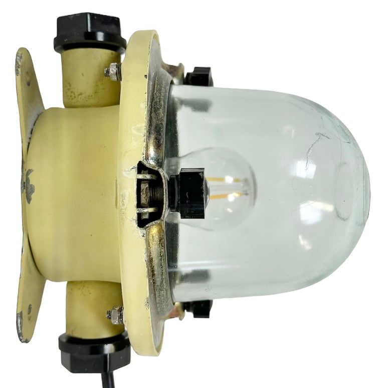Vintage Beige Soviet Ship Ceiling or Wall Light, 1960s For Sale at 1stDibs