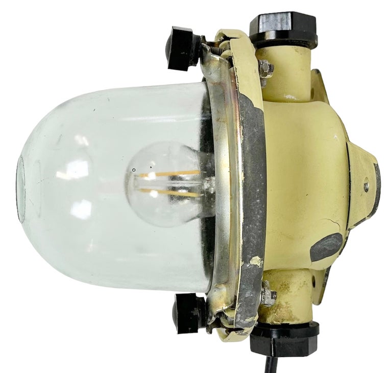 Vintage Beige Soviet Ship Ceiling or Wall Light, 1960s For Sale at 1stDibs