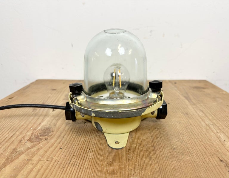 Vintage Beige Soviet Ship Ceiling or Wall Light, 1960s For Sale at 1stDibs