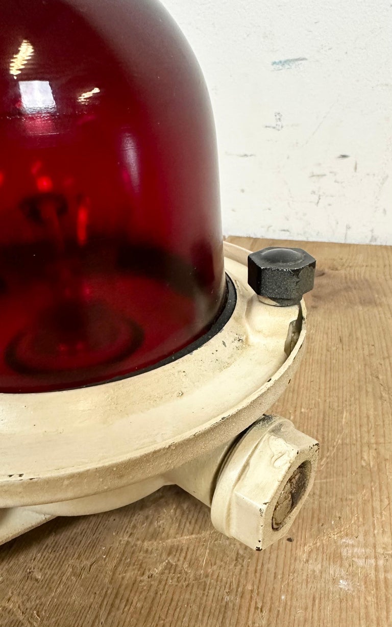 Vintage Beige Soviet Ship Ceiling or Wall Light, 1960s For Sale at 1stDibs