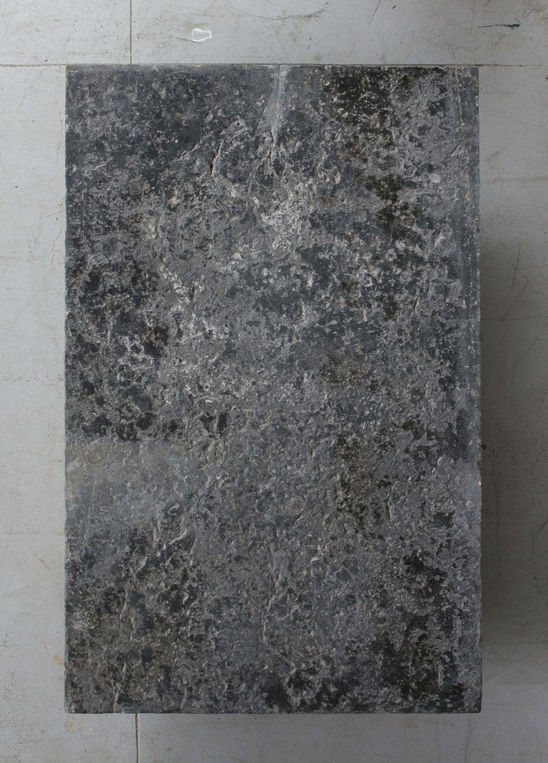 Vintage Belgian Bluestone Coffee Table with French Oak Base For Sale at ...