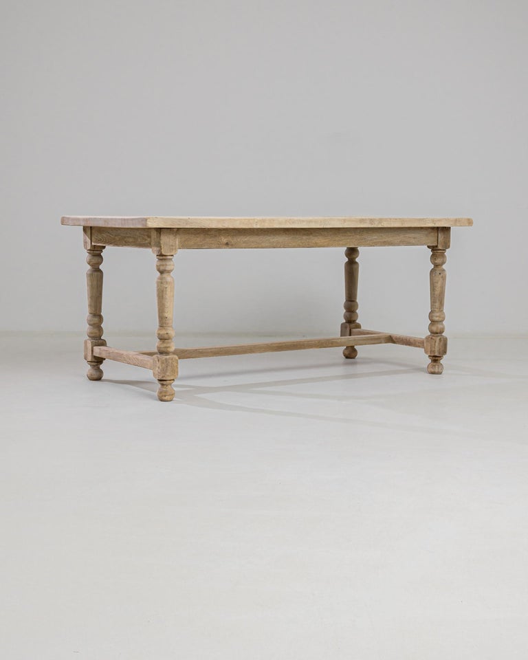Vintage Belgian Oak Dining Table at 1stDibs