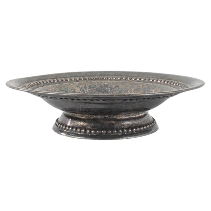 Vintage Belgian Silver Plated Tray For Sale at 1stDibs