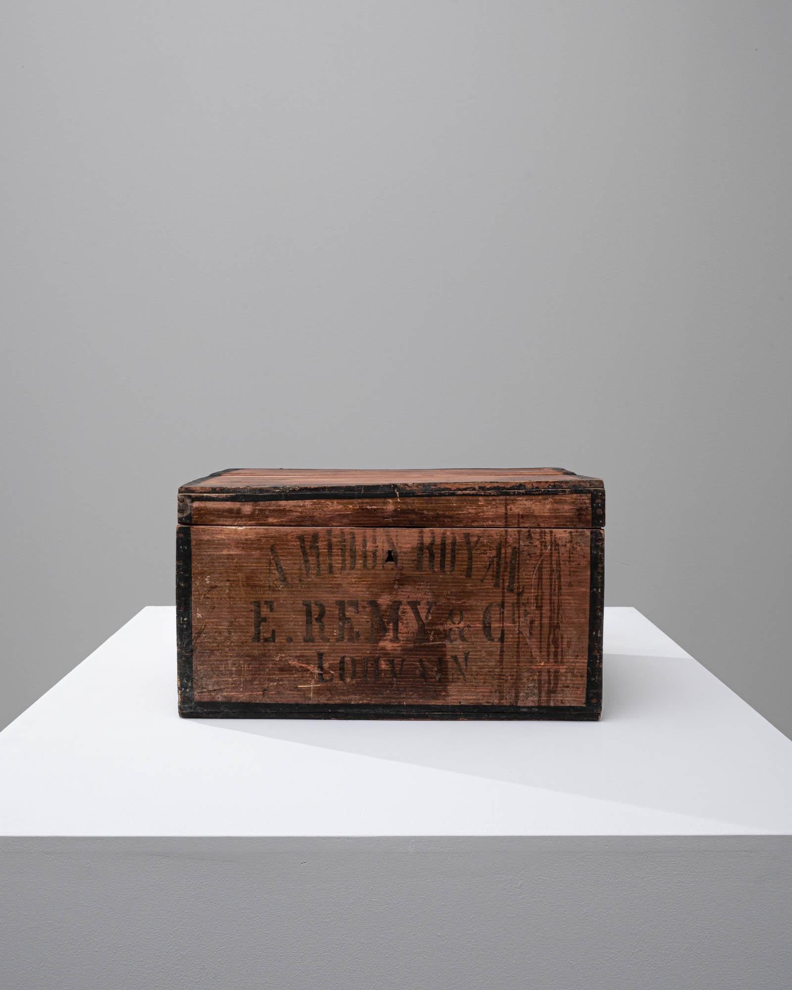 Vintage Belgian Wooden Starch Box For Sale at 1stDibs