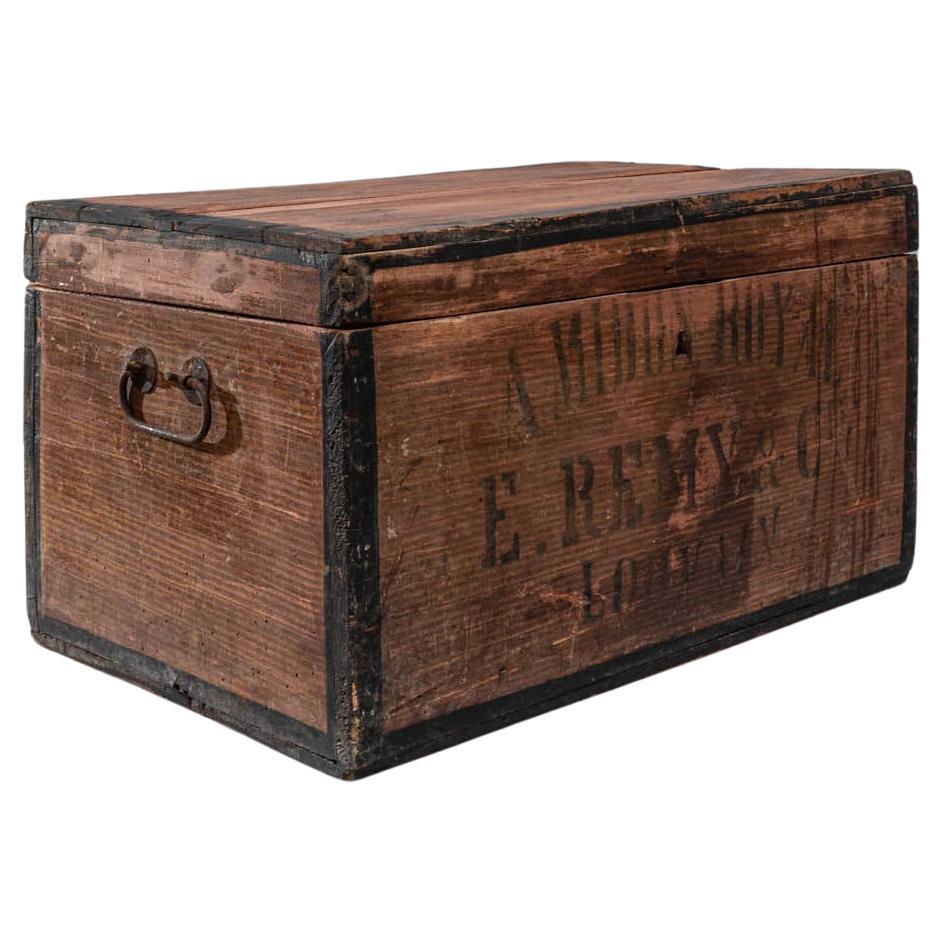 Vintage Belgian Wooden Starch Box For Sale at 1stDibs