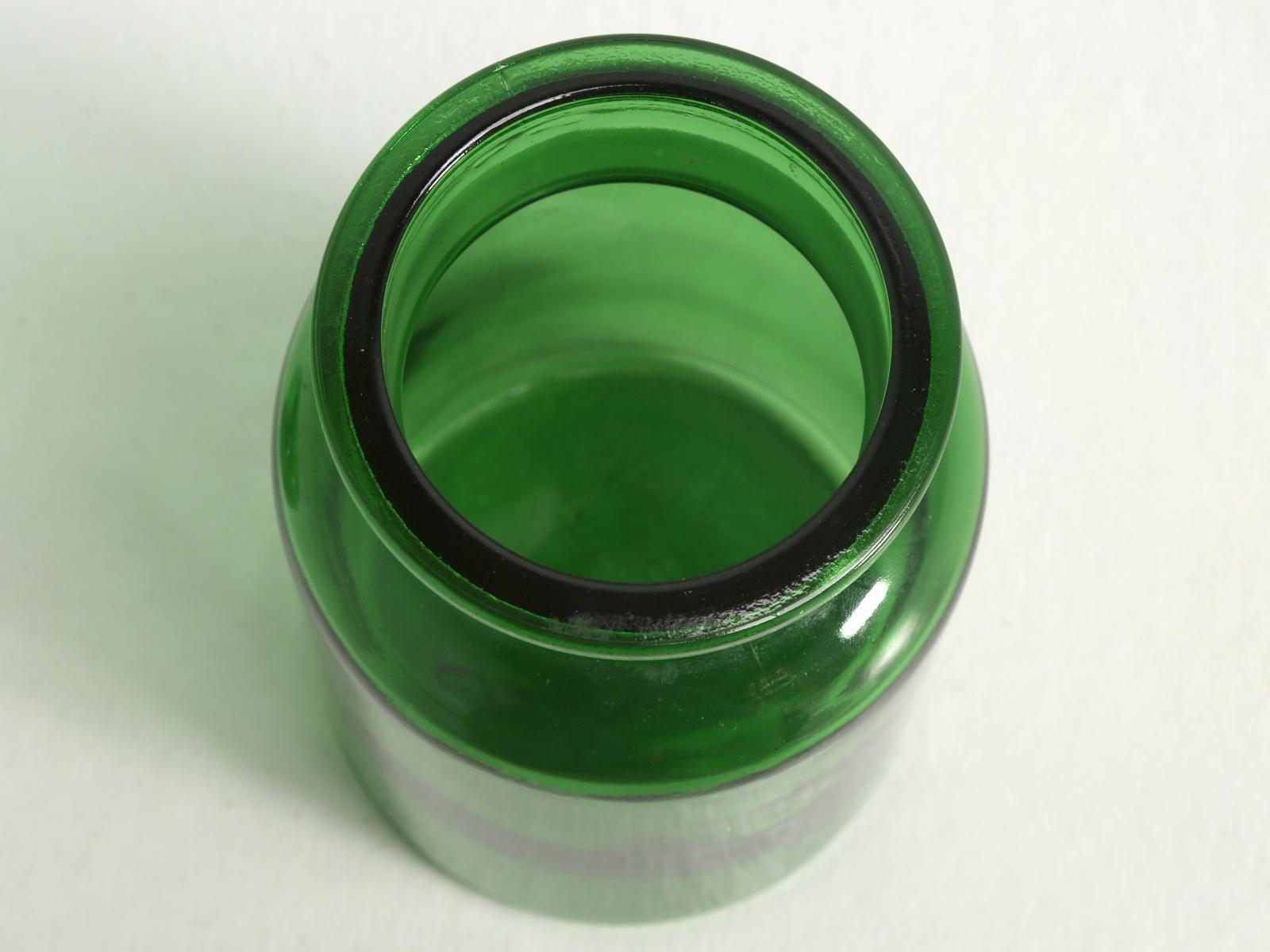 Vintage Belgium Pharmacy Green Glass Jar with Lid at 1stDibs | green ...