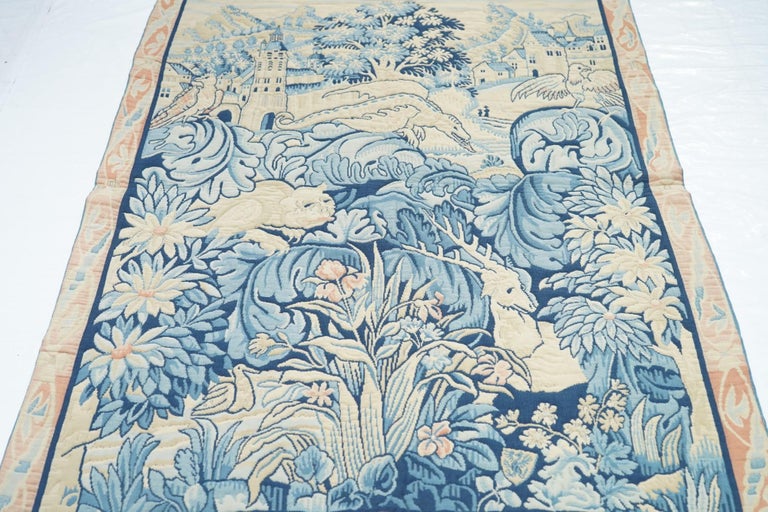 Vintage Belgium Verdure Design Tapestry Rug For Sale at 1stDibs