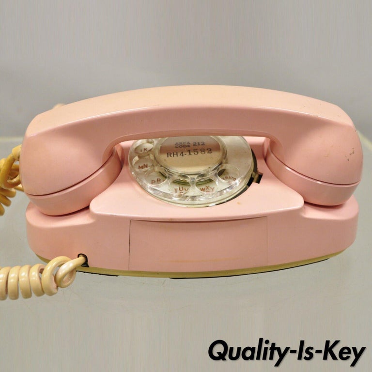 Vintage Bell System Pink "The Princess Phone" Rotary Dial Telephone at ...