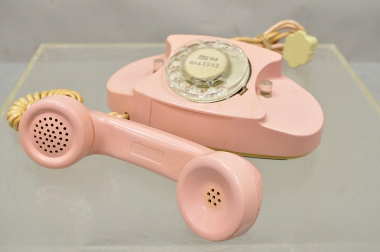 Vintage Bell System Pink "The Princess Phone" Rotary Dial Telephone at ...