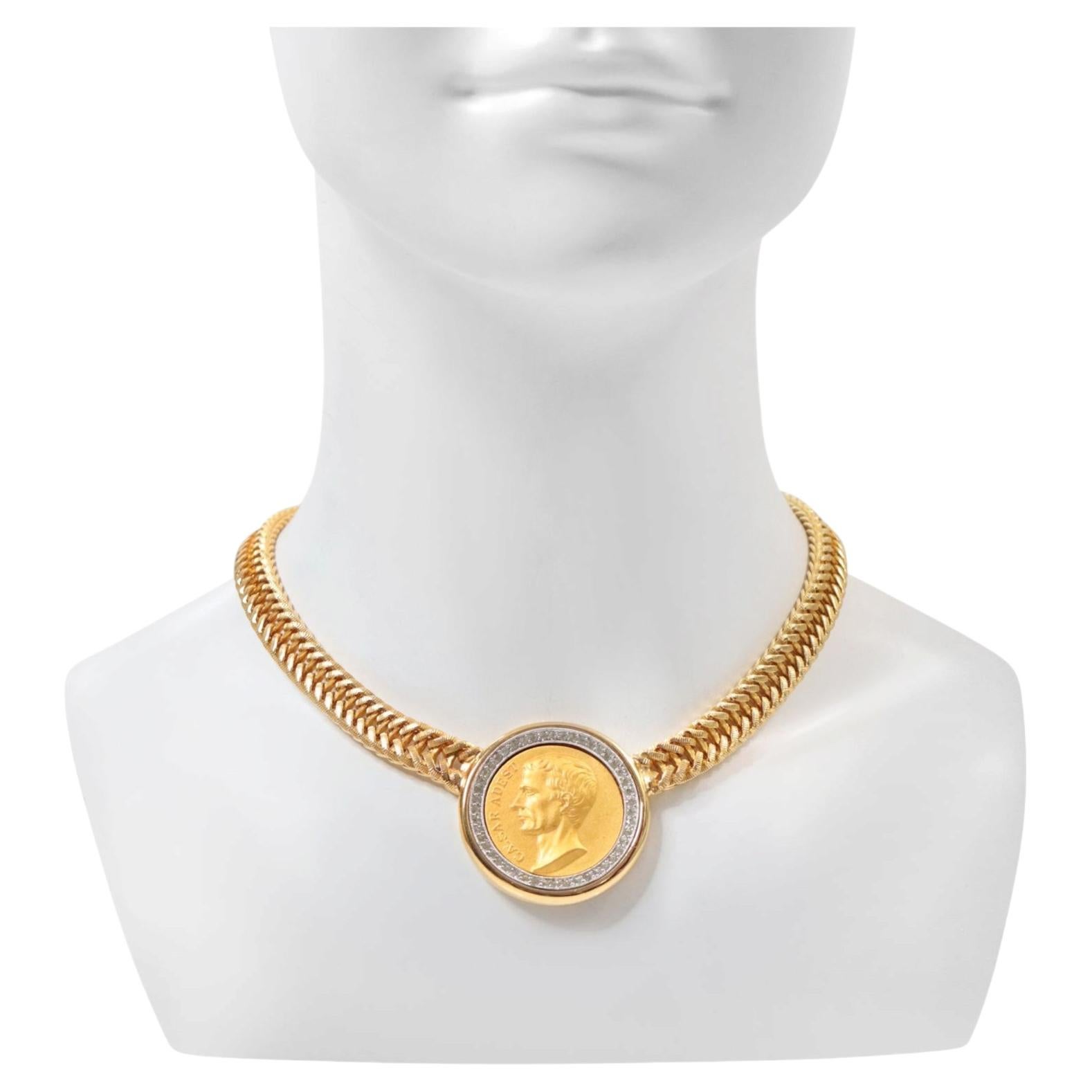 1990s Gold-Tone Costume jewelry Italian Charms Necklace For Sale at 1stDibs