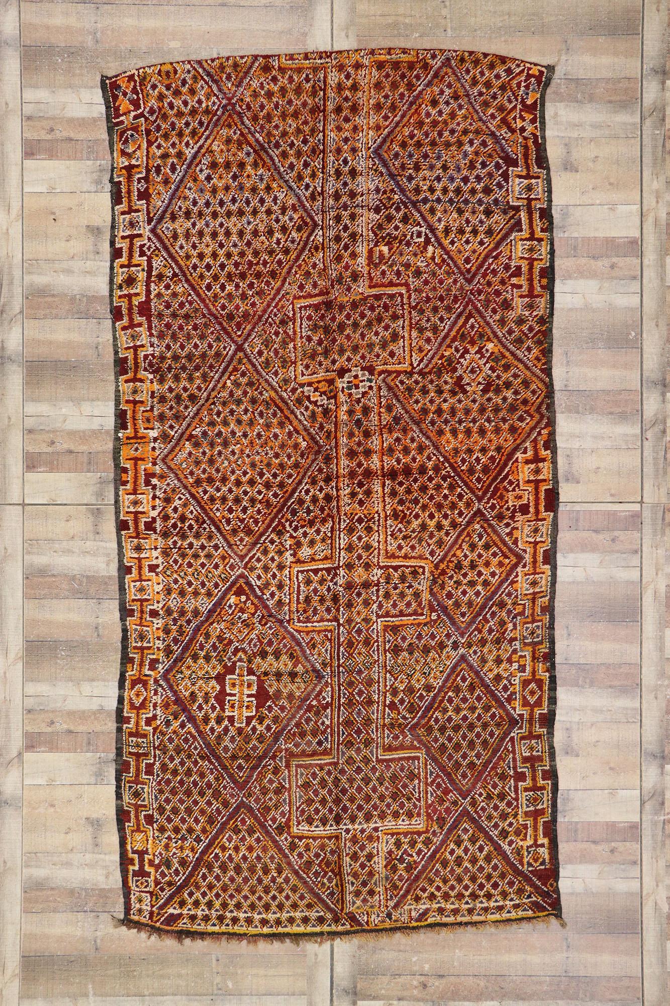 Vintage Beni MGuild Moroccan Rug, Irresistibly Chic Meets Sophisticated ...