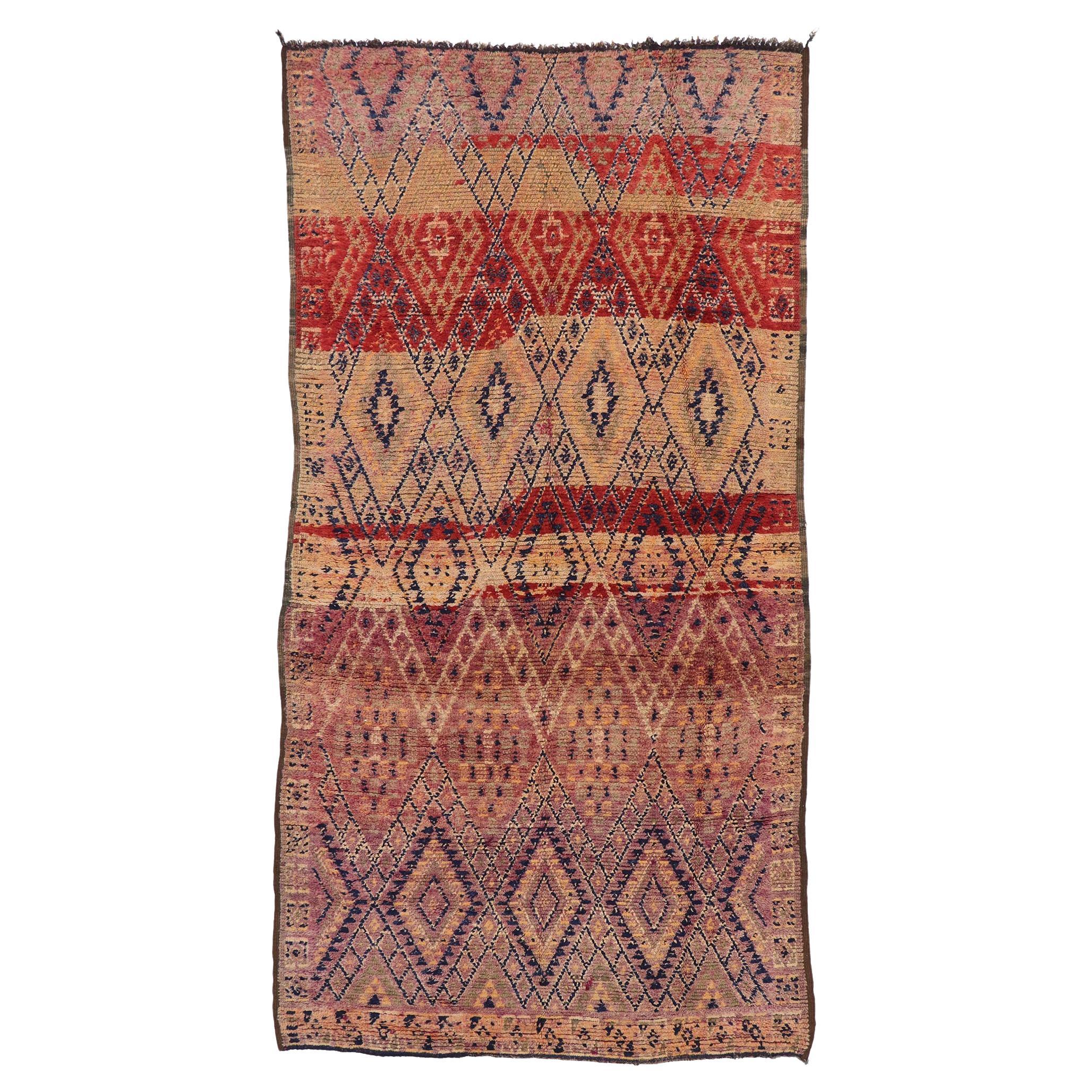 Vintage Beni MGuild Moroccan Rug, Modern Luxe Meets Ultra Cozy For Sale ...
