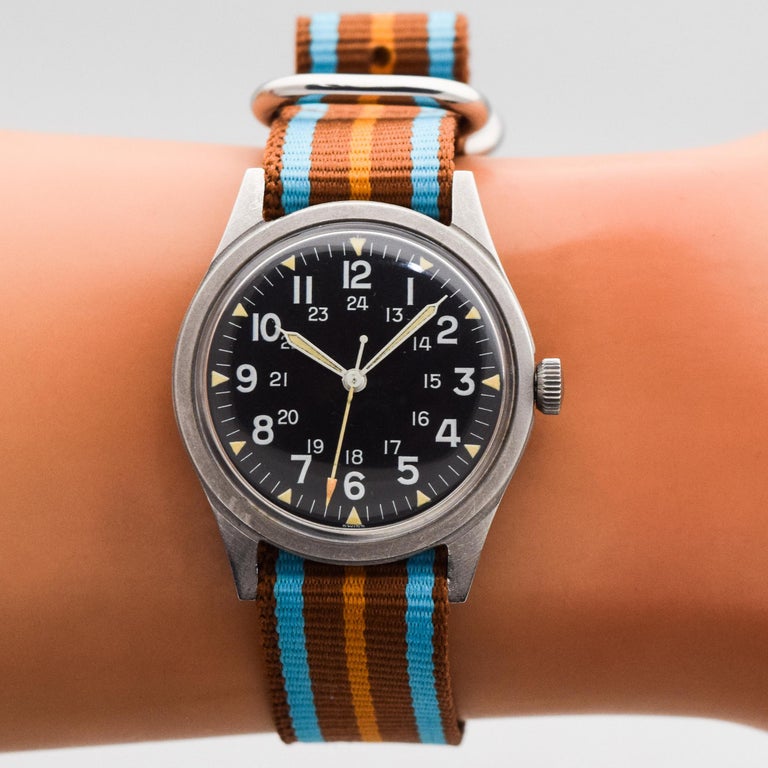 Vintage Benrus Military Stainless Steel Watch, 1967 at 1stDibs ...