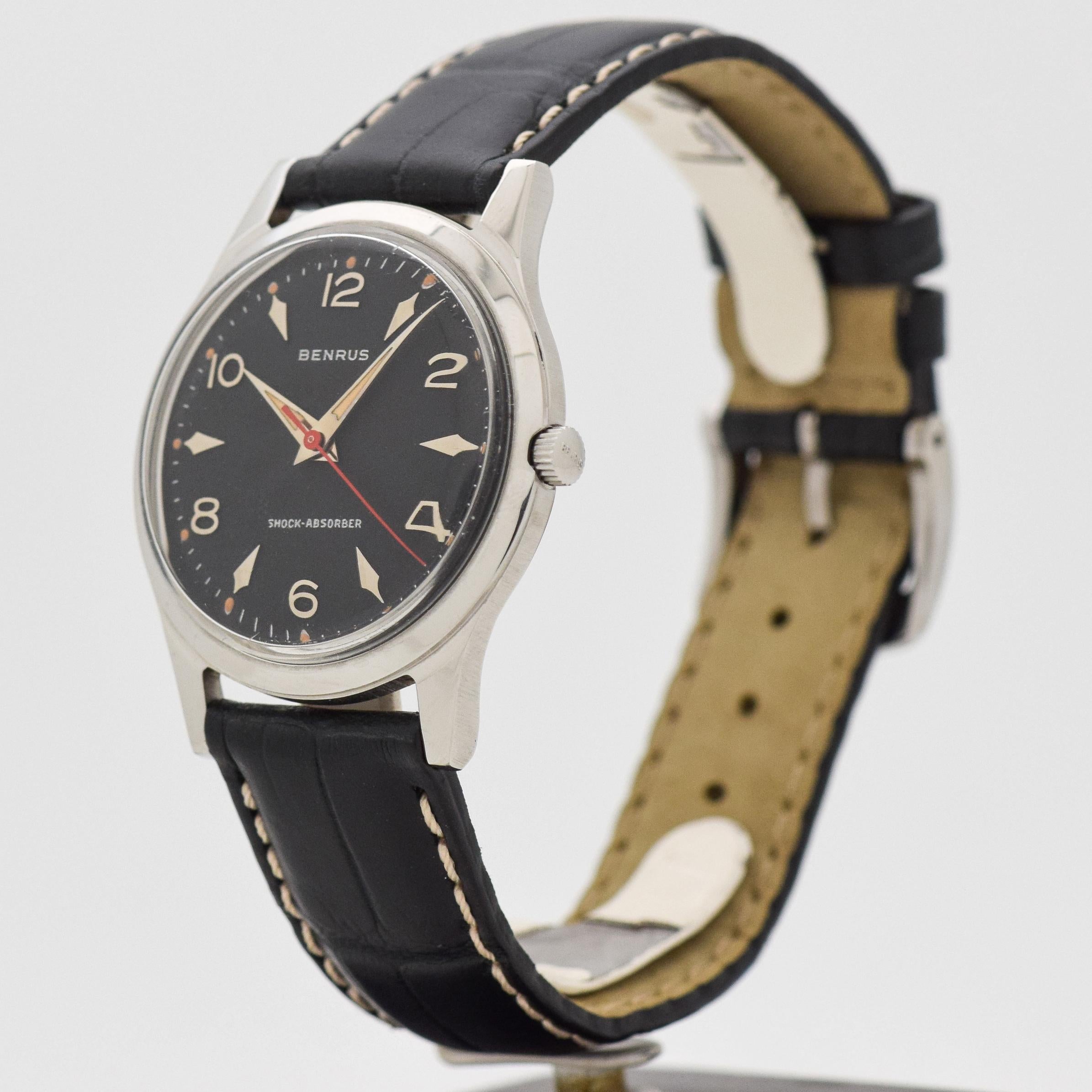 Vintage Benrus Stainless Steel Watch, 1960s at 1stDibs | benrus shock ...