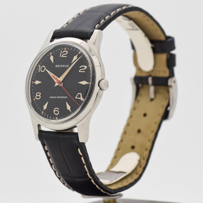Vintage Benrus Stainless Steel Watch, 1960s at 1stDibs