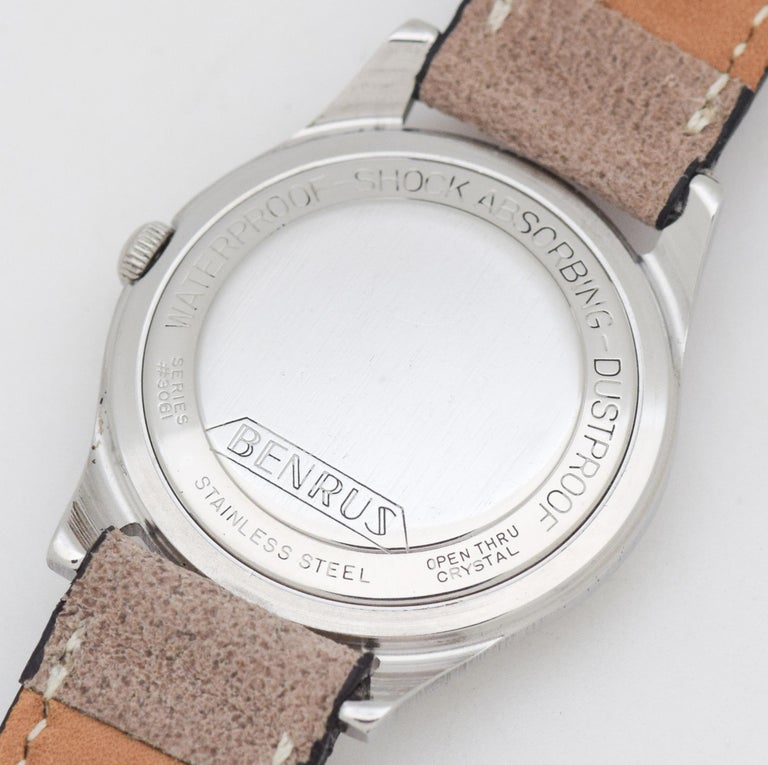 Vintage Benrus Stainless Steel Watch, 1960s For Sale at 1stDibs