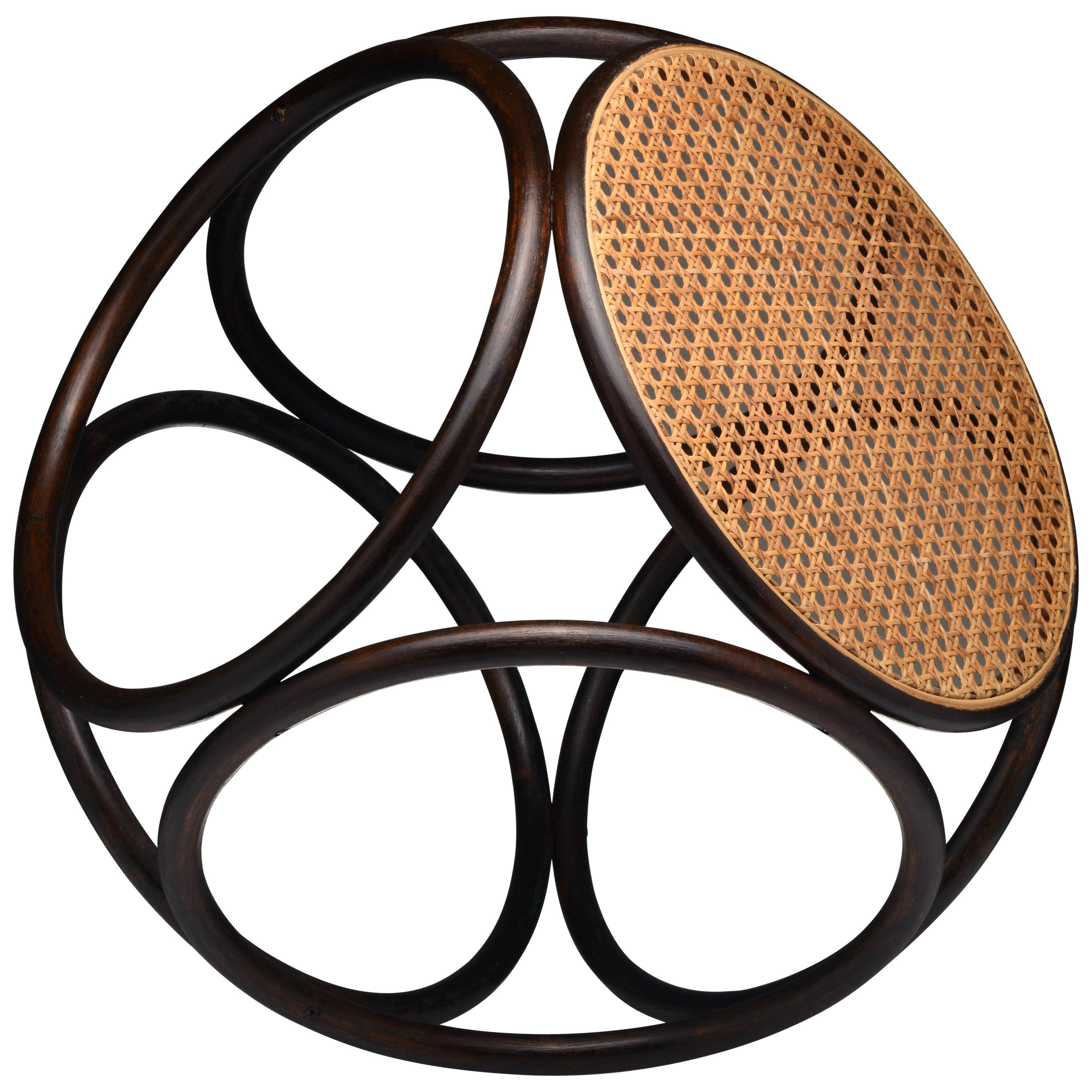 Vintage Bentwood Circular Stool by Thonet at 1stDibs