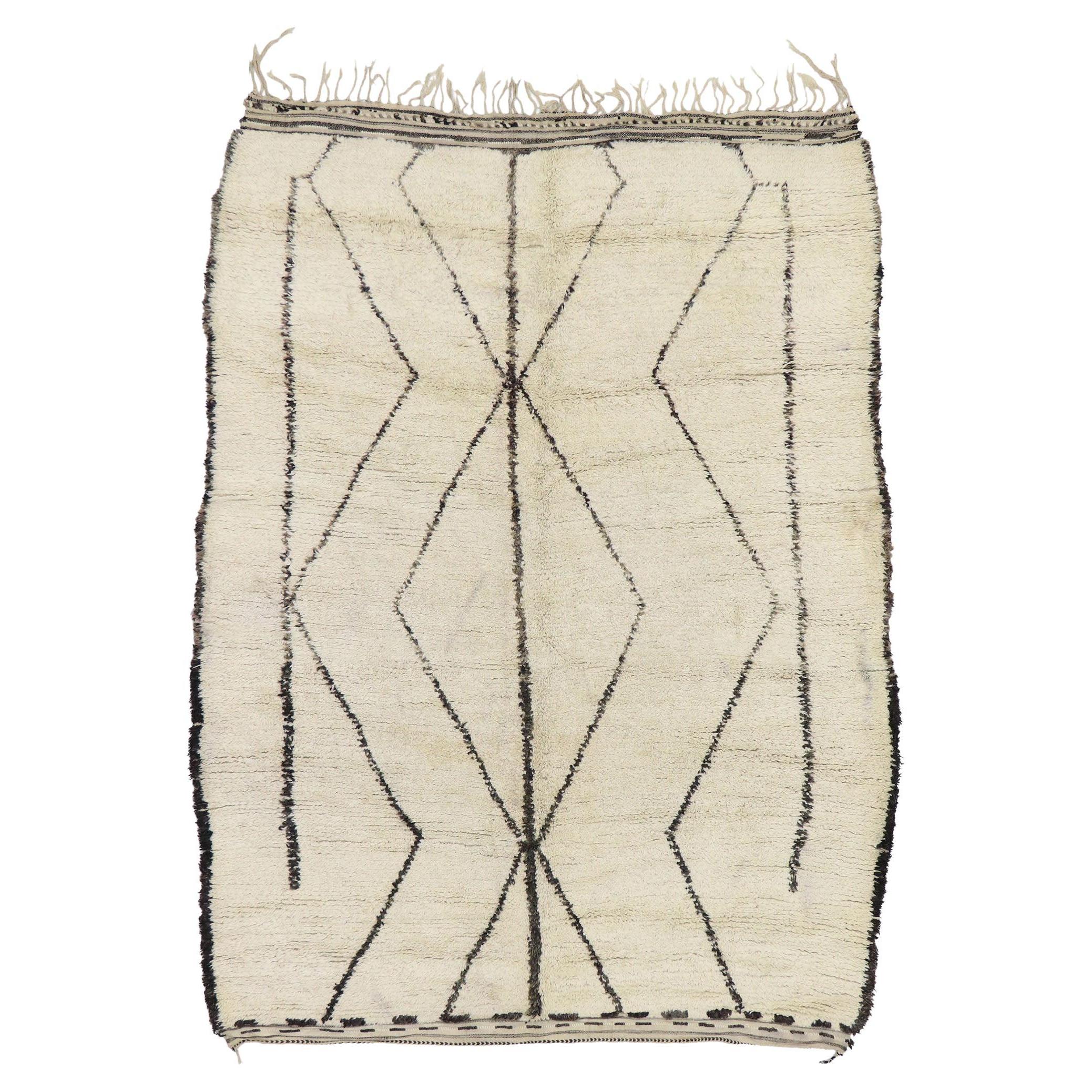 Original Beni Ourain Berber Style Moroccan Rug For Sale at 1stDibs