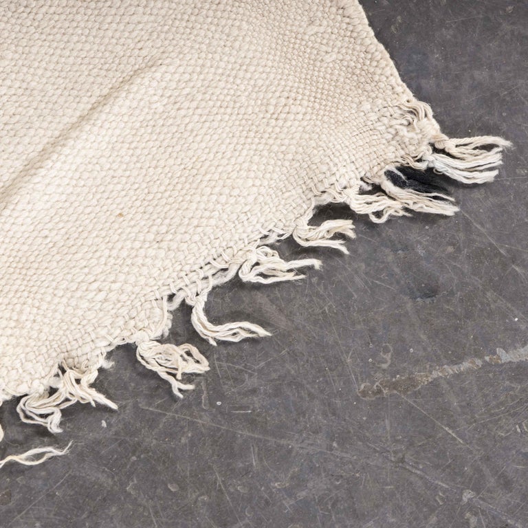 Vintage Berber Bold Monochrome Twin Stripe Hanbel Rug For Sale at 1stDibs