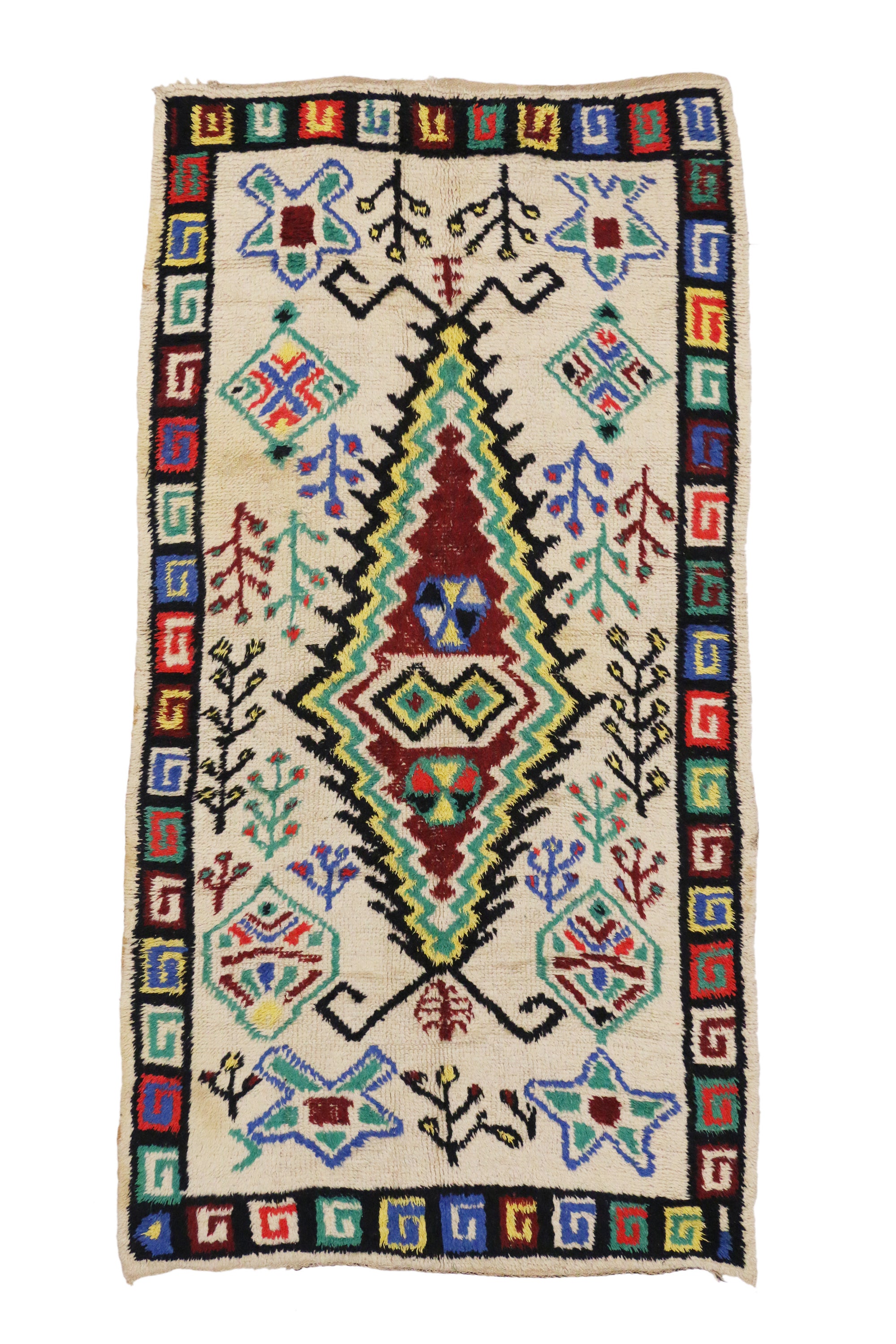 Vintage Berber Moroccan Azilal Rug with Modern Tribal Style For Sale at ...