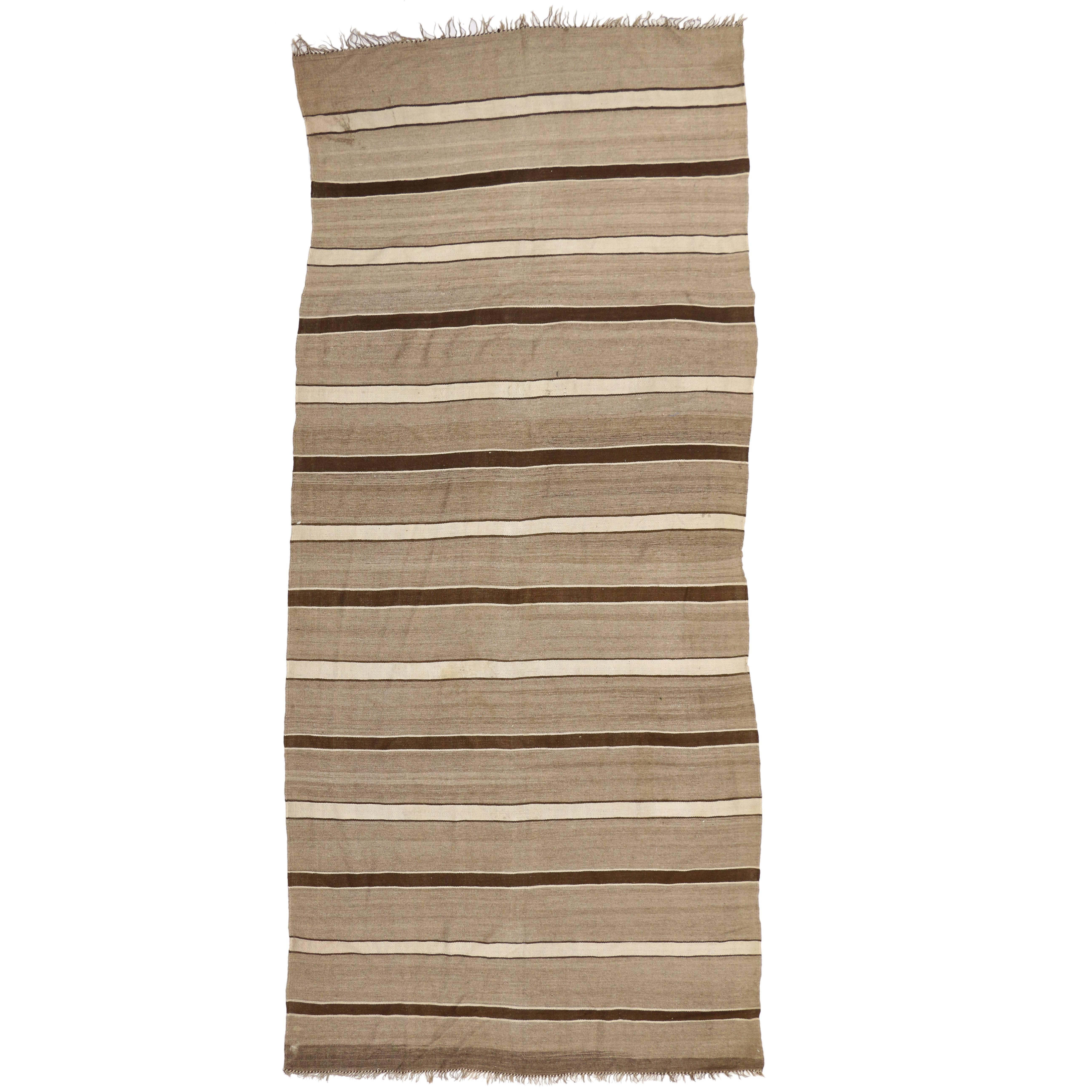 Vintage Berber Moroccan Kilim with Modern Style at 1stDibs