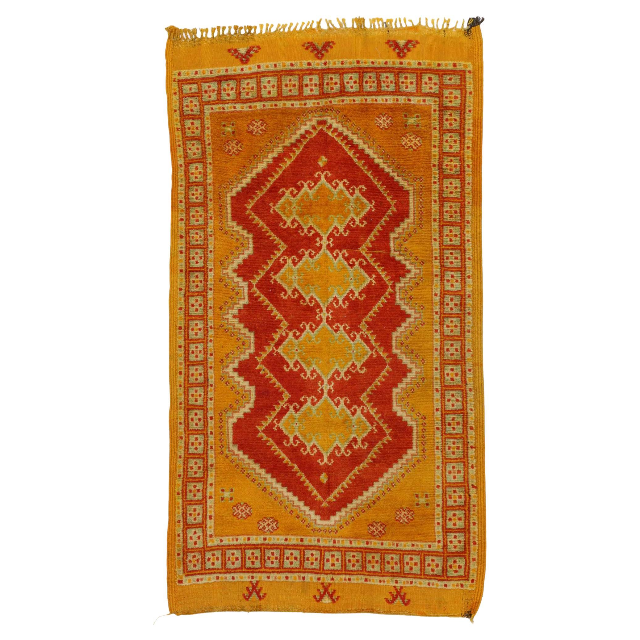 Diamond Hand Woven Traditional Style Moroccan Wool Berber Rug For Sale ...