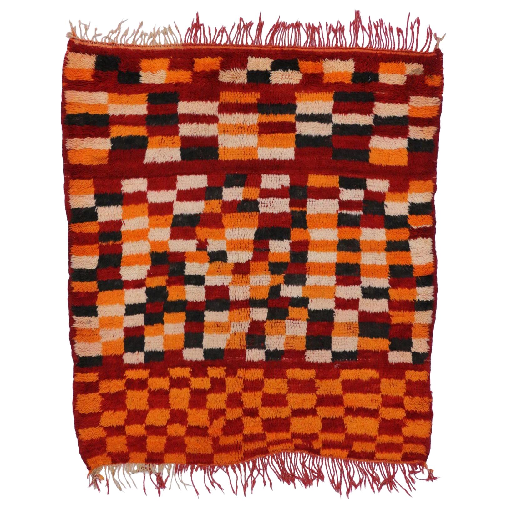 New Contemporary Berber Moroccan Rug with Postmodern Cubism Bauhaus ...