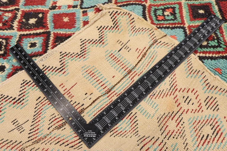 Vintage Berber Moroccan Rug with Diamond Pattern and Boho Chic Tribal ...