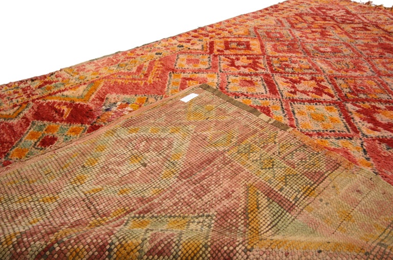 Vintage Berber Moroccan Rug with Diamond Pattern and Modern Tribal ...