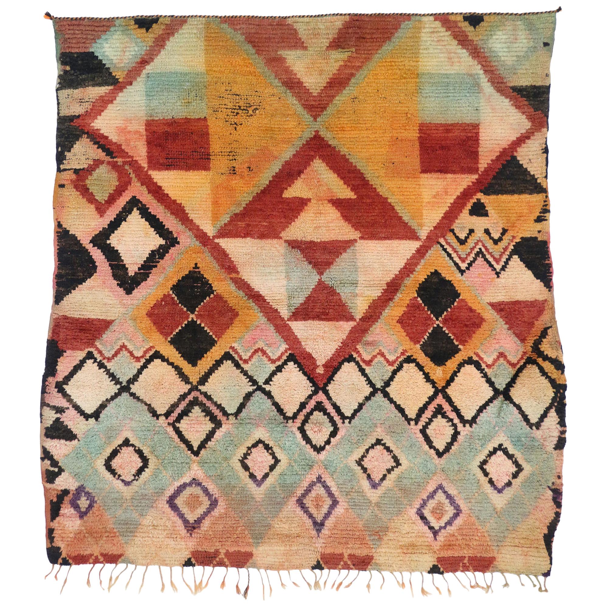 Postmodern Thick Pile Tufted Designer Wool Carpet, Pop Art Memphis ...