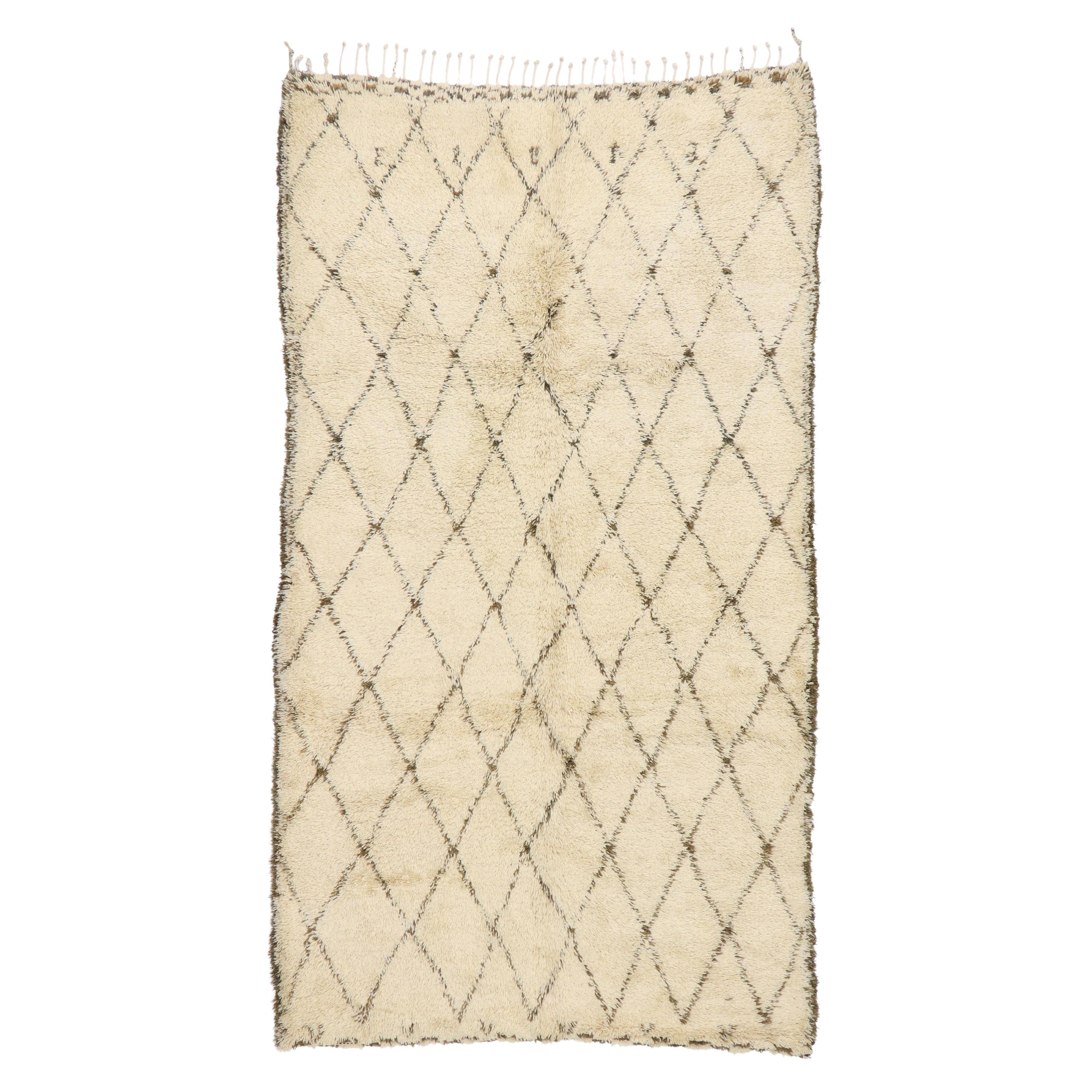 Berber Moroccan Rug with Warm, Neutral Colors and Nomadic Style For ...