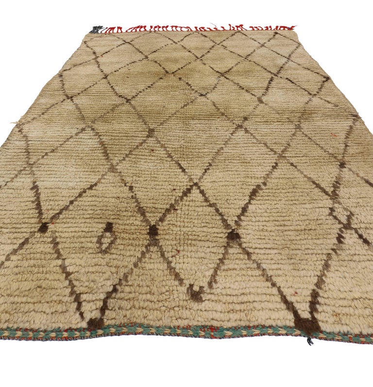 Vintage Berber Moroccan Rug with Modern Style at 1stDibs