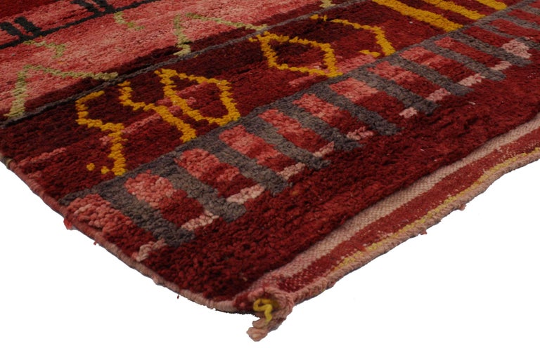 Vintage Berber Moroccan Rehamna Rug with Abstract Expressionist Style ...
