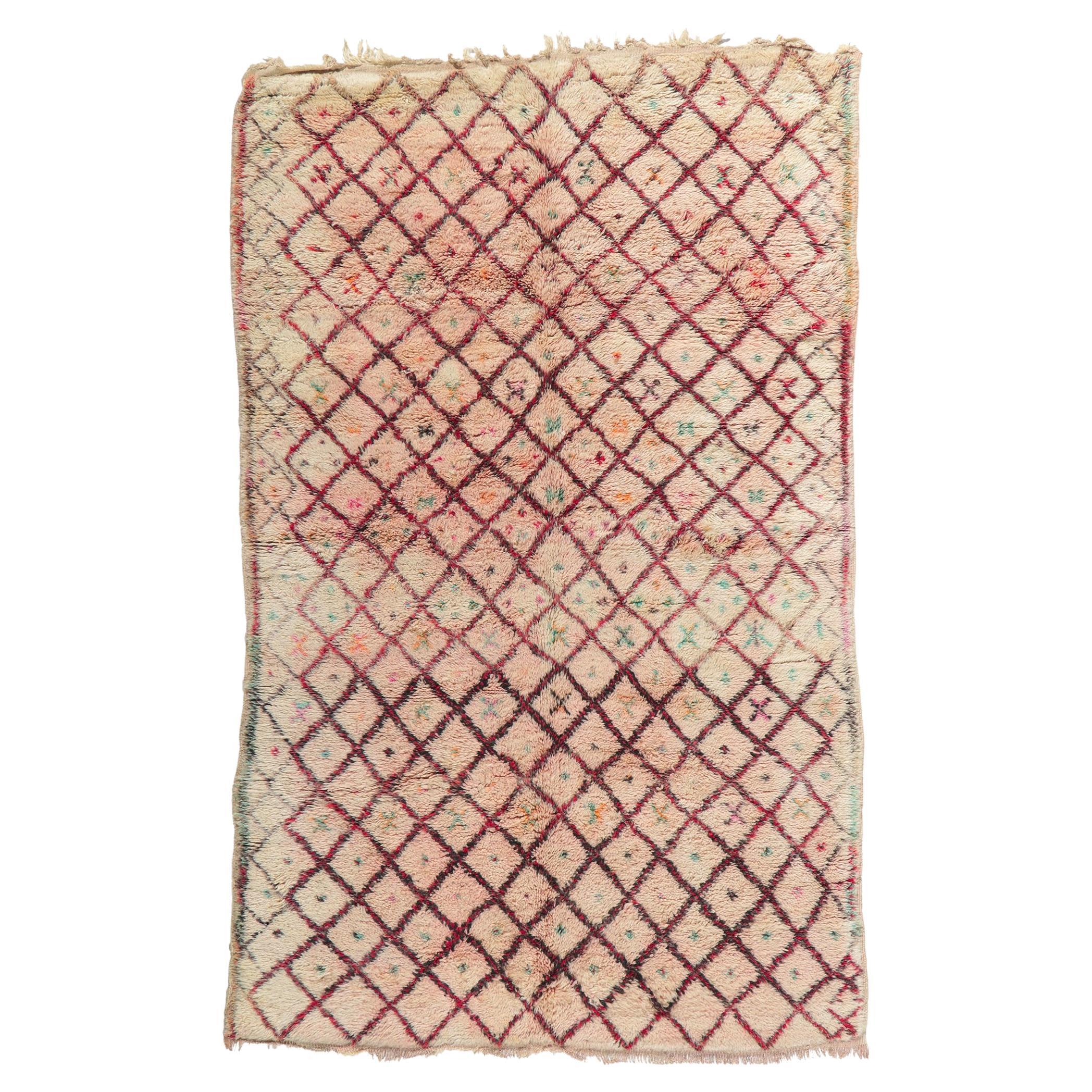 Vintage Berber Moroccan Rug with Tribal Style at 1stDibs