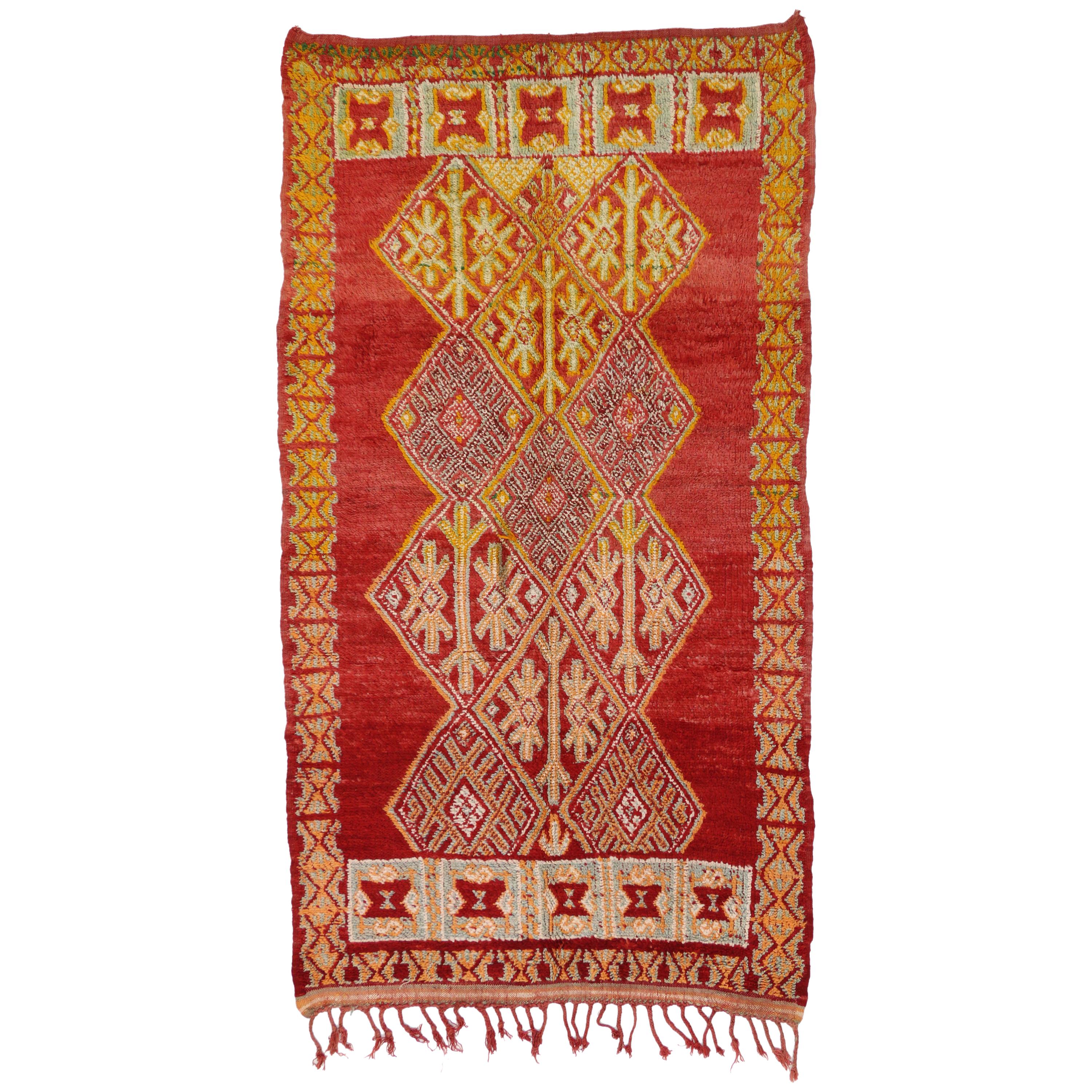 Vintage Berber Moroccan Rug with Modern Tribal Style at 1stdibs